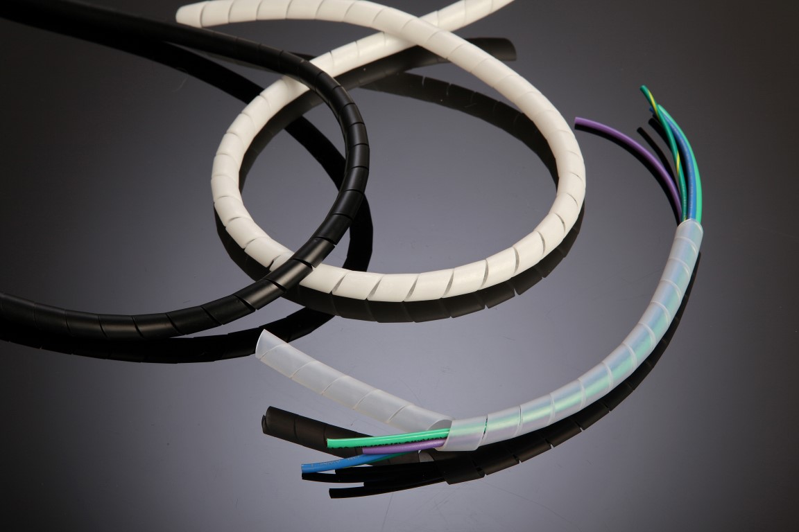 Computer Cable Spiral Wrap / 6 foot Cable Wrap / Spiral Wrap, Black ...